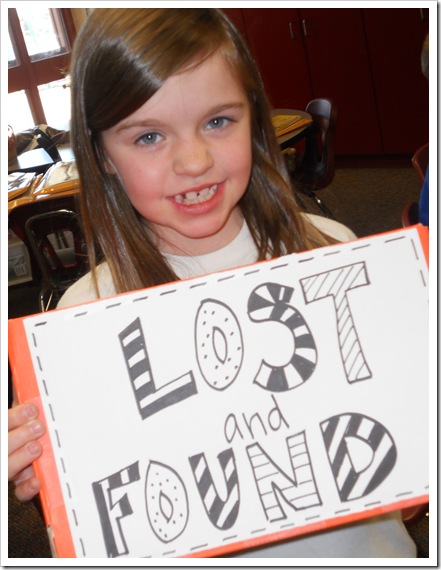 Mrs. Bumgardner's 1st Grade Class: Lost {and Found} Writing